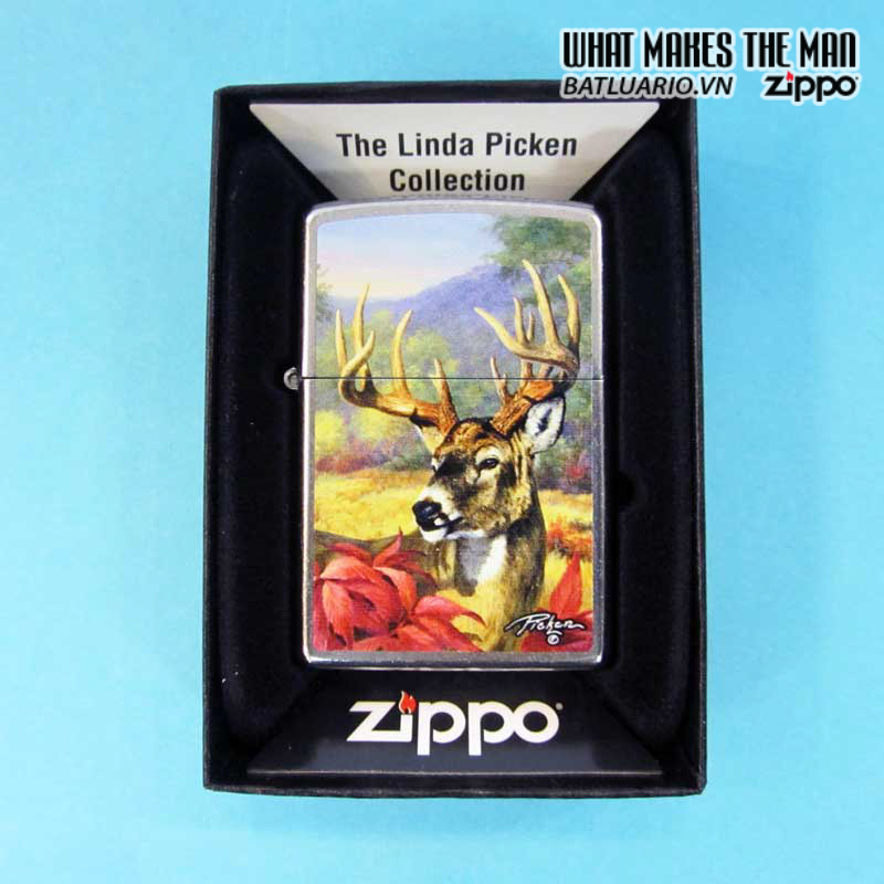 Zippo 28007 - Zippo Linda Picken Stag Head Street Chrome