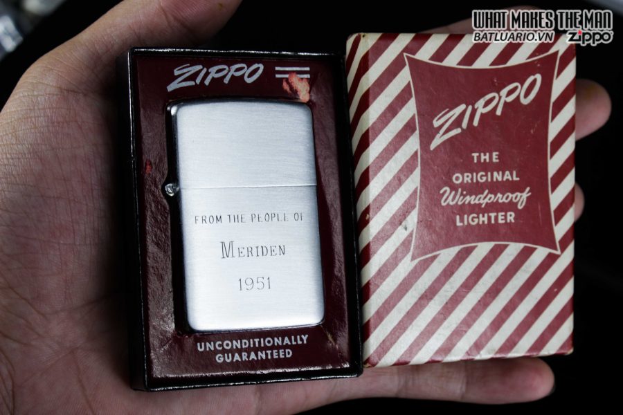 ZIPPO XƯA 1949 - 1950 - FROM THE PEOPLE OF MERIDEN 1951