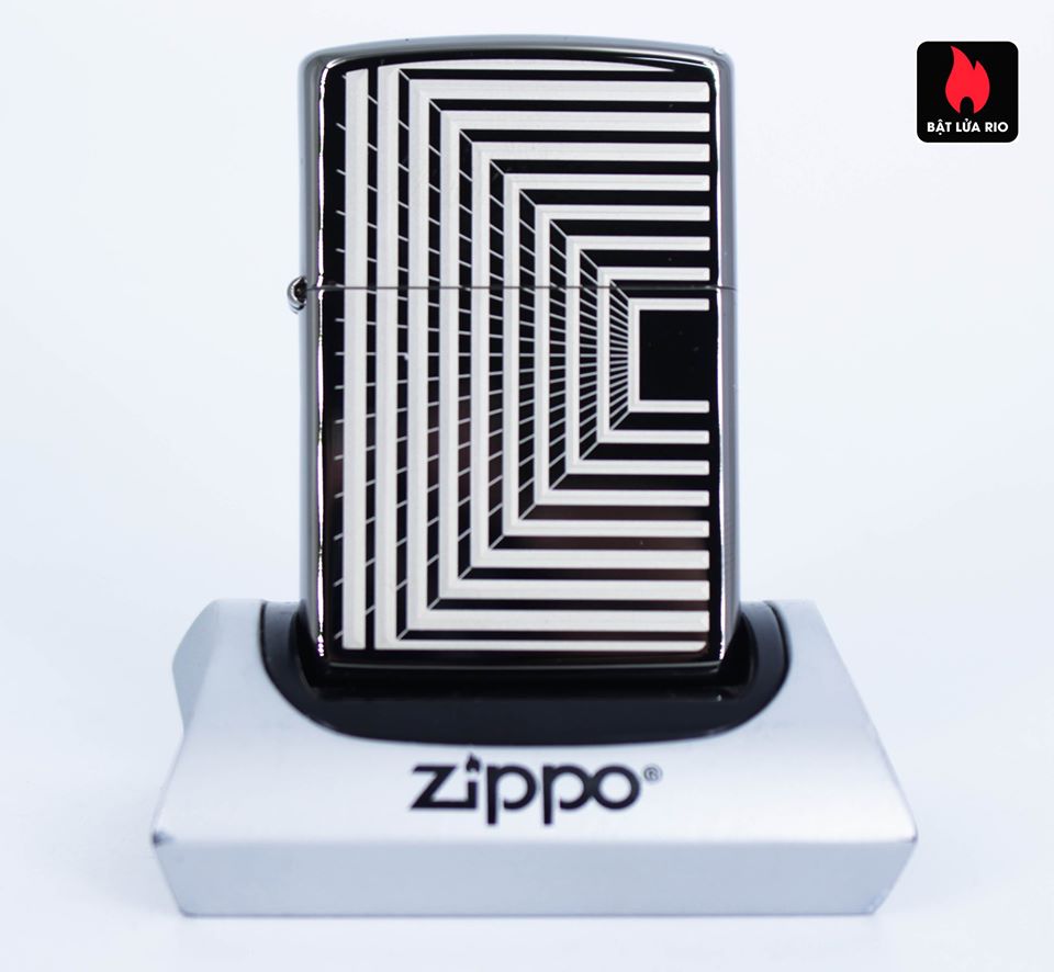 Zippo 49071 - Zippo Boxed Lines Design Black Ice