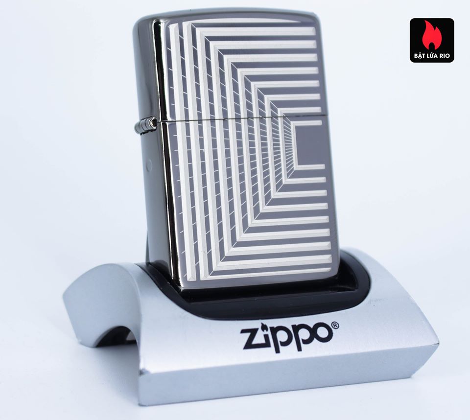 Zippo 49071 - Zippo Boxed Lines Design Black Ice