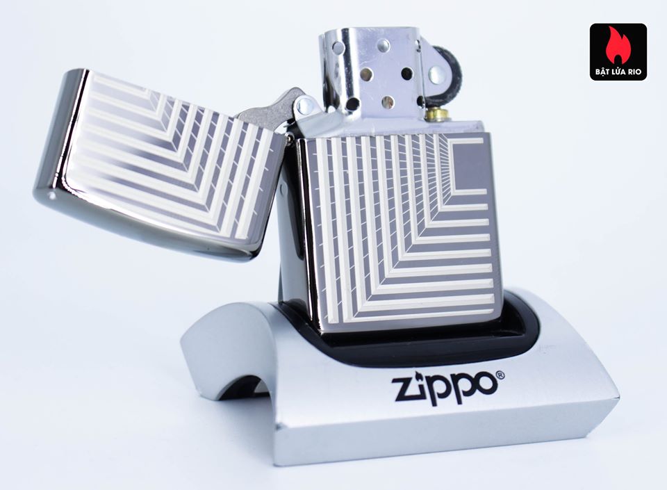 Zippo 49071 - Zippo Boxed Lines Design Black Ice