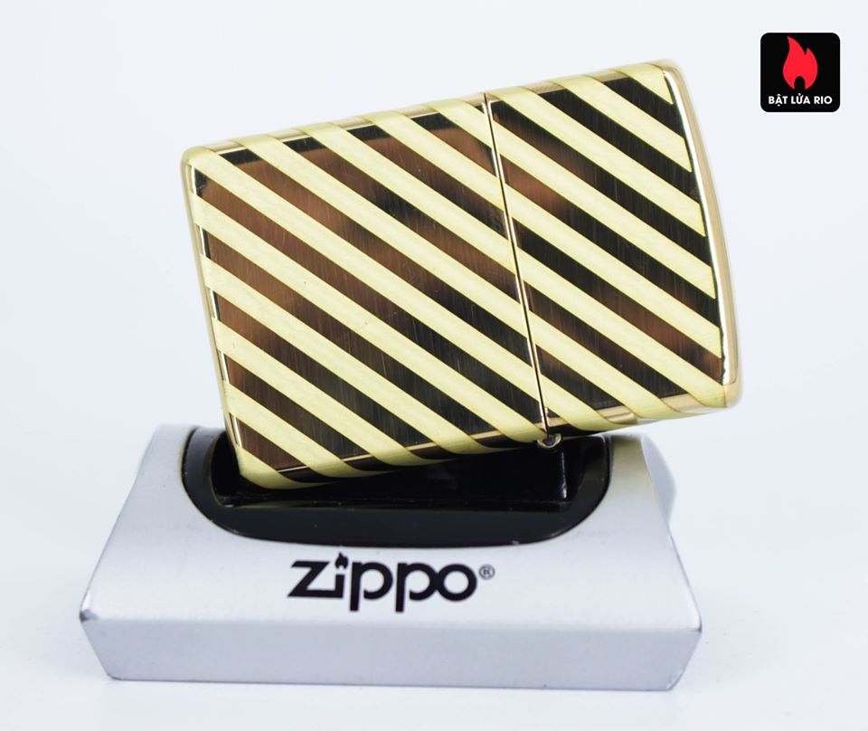 Zippo 49075 - Zippo Vintage Zippo Box Top High Polish Solid Brass