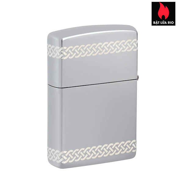 Zippo 48586 - Zippo Laser 360° Clover Design High Polish Chrome