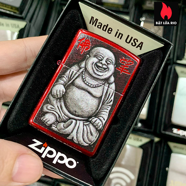 Zippo 21063 Stone Happy Buddha