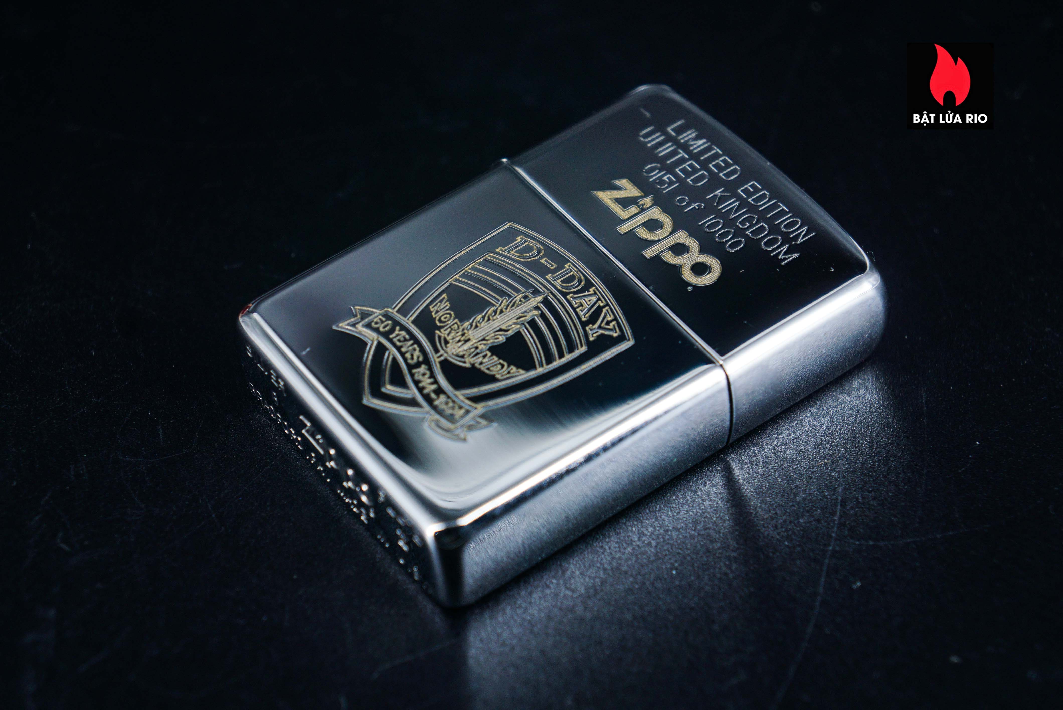 Zippo La Mã 1994 – D-Day United KingDom – Silver Plate – Limited 0151 ...