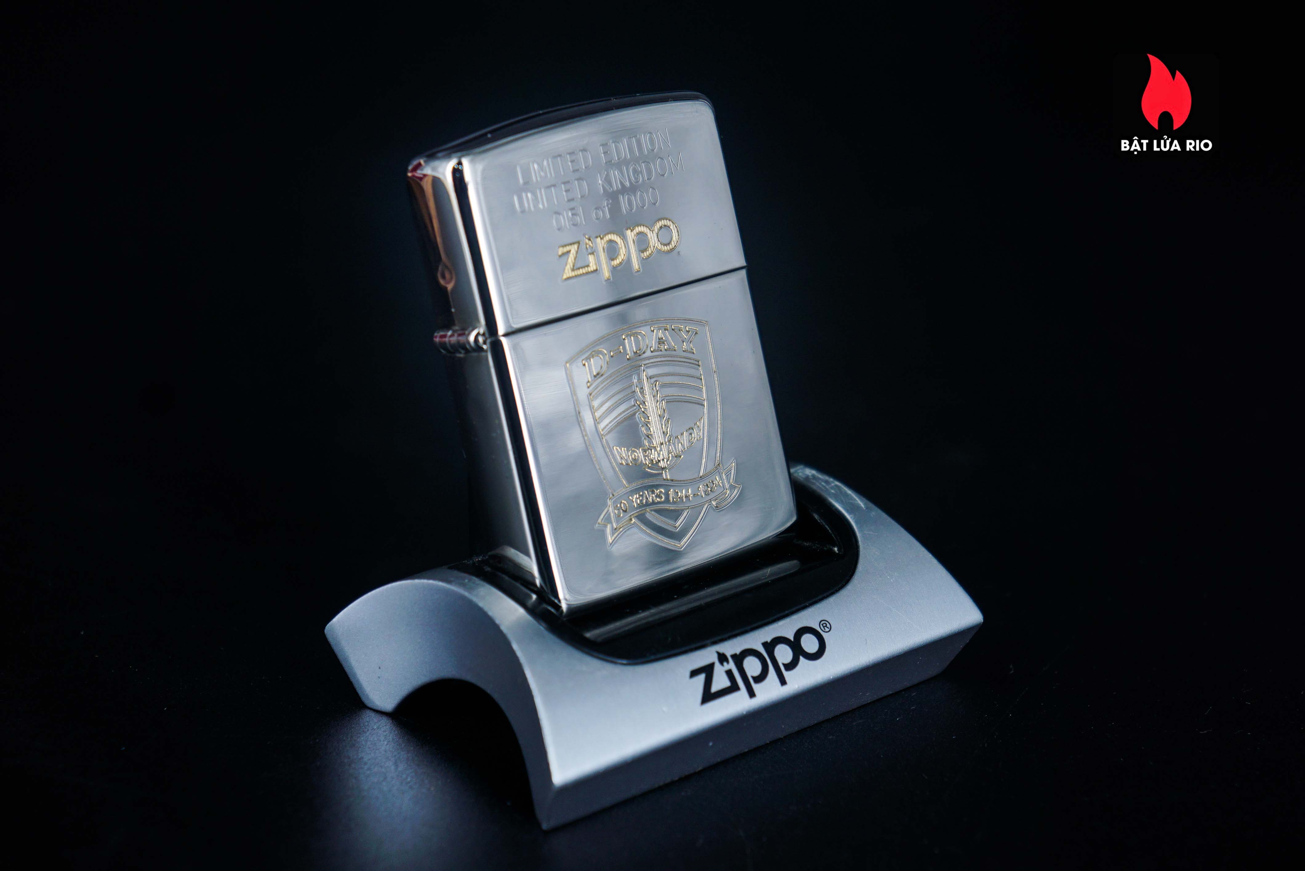 Zippo La Mã 1994 – D-Day United KingDom – Silver Plate – Limited 0151 ...