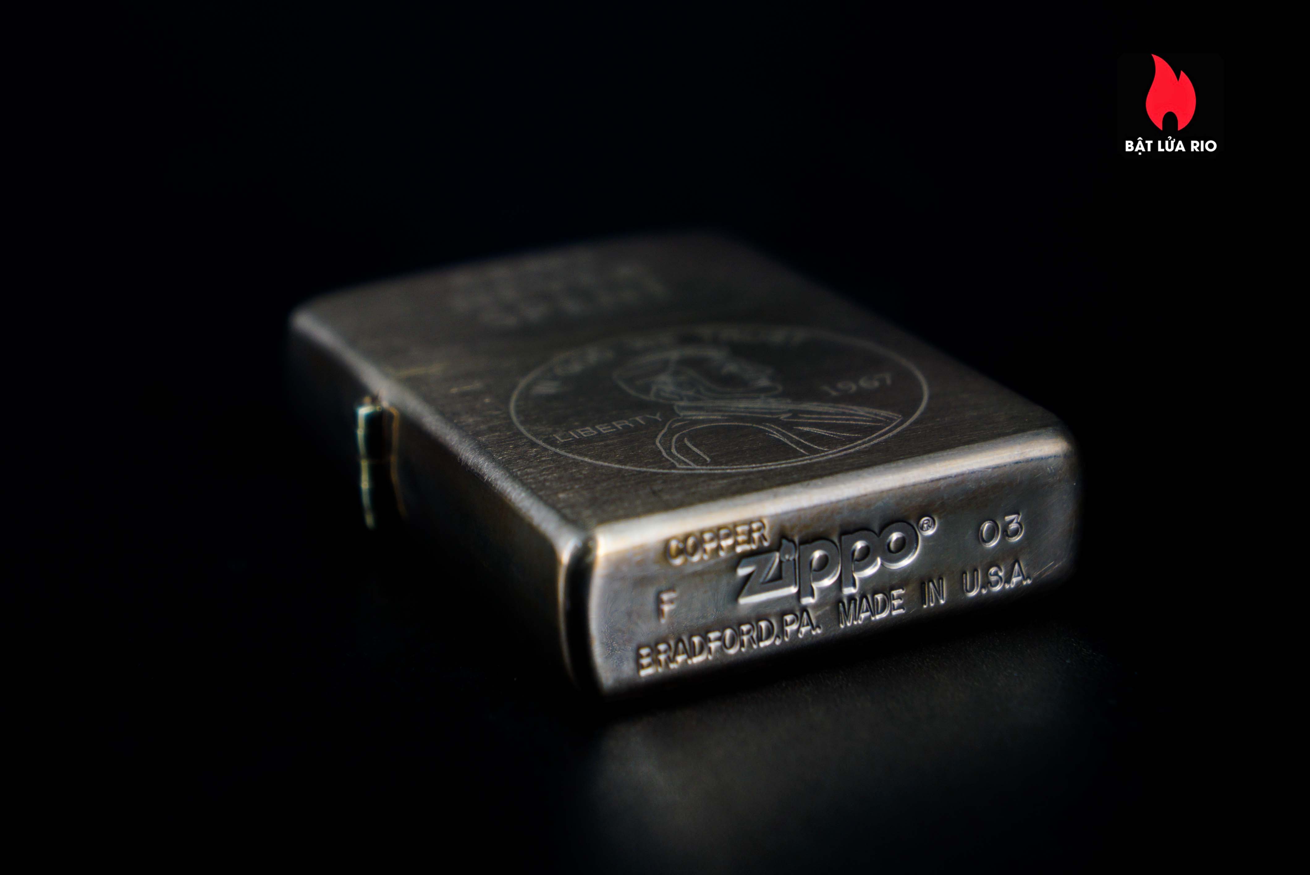 Zippo Solid Copper 2003 – Cent Never Spent – Đồng Đỏ 2003