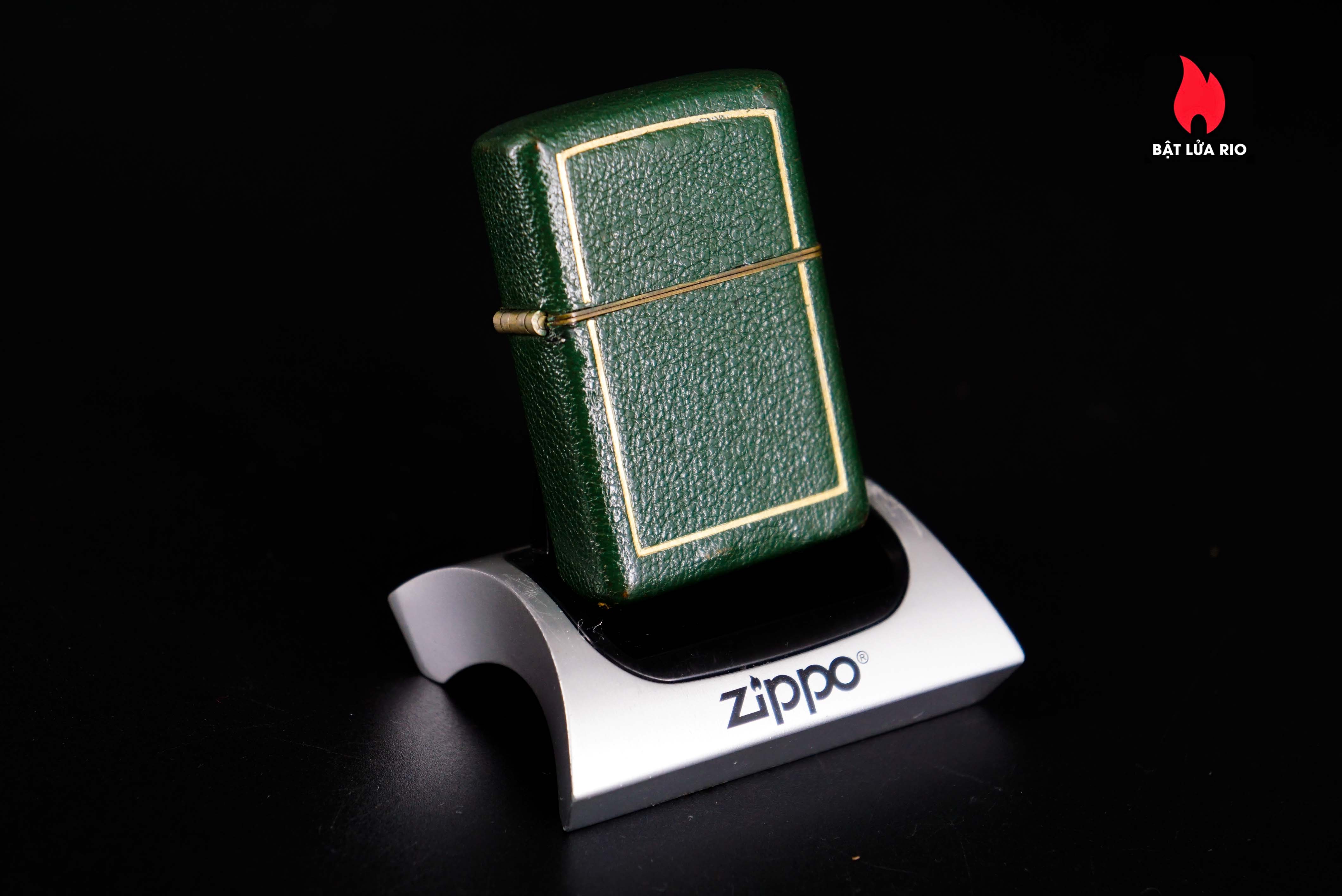 Zippo Xưa 1950 – Green Full Leather Wrap