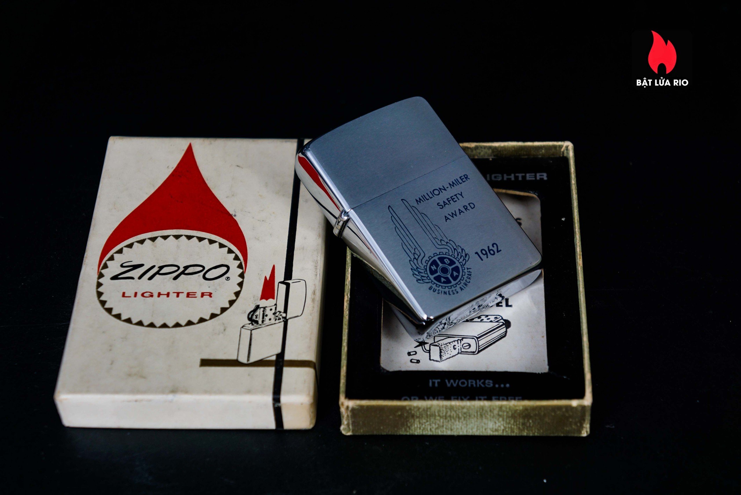 Zippo Xưa 1963 – Million-Miler Safety Award – Business Aircraft