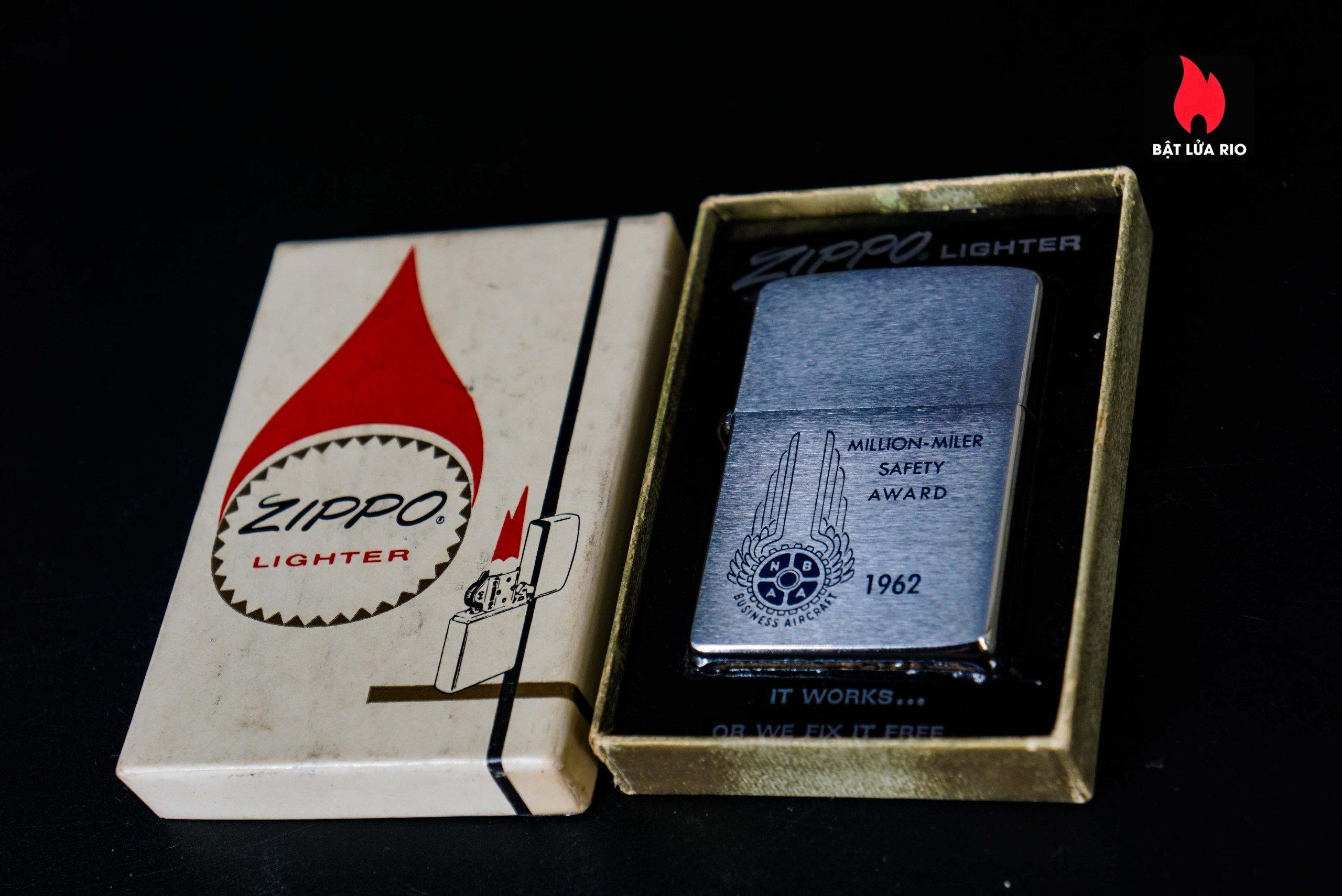 Zippo Xưa 1963 – Million-Miler Safety Award – Business Aircraft