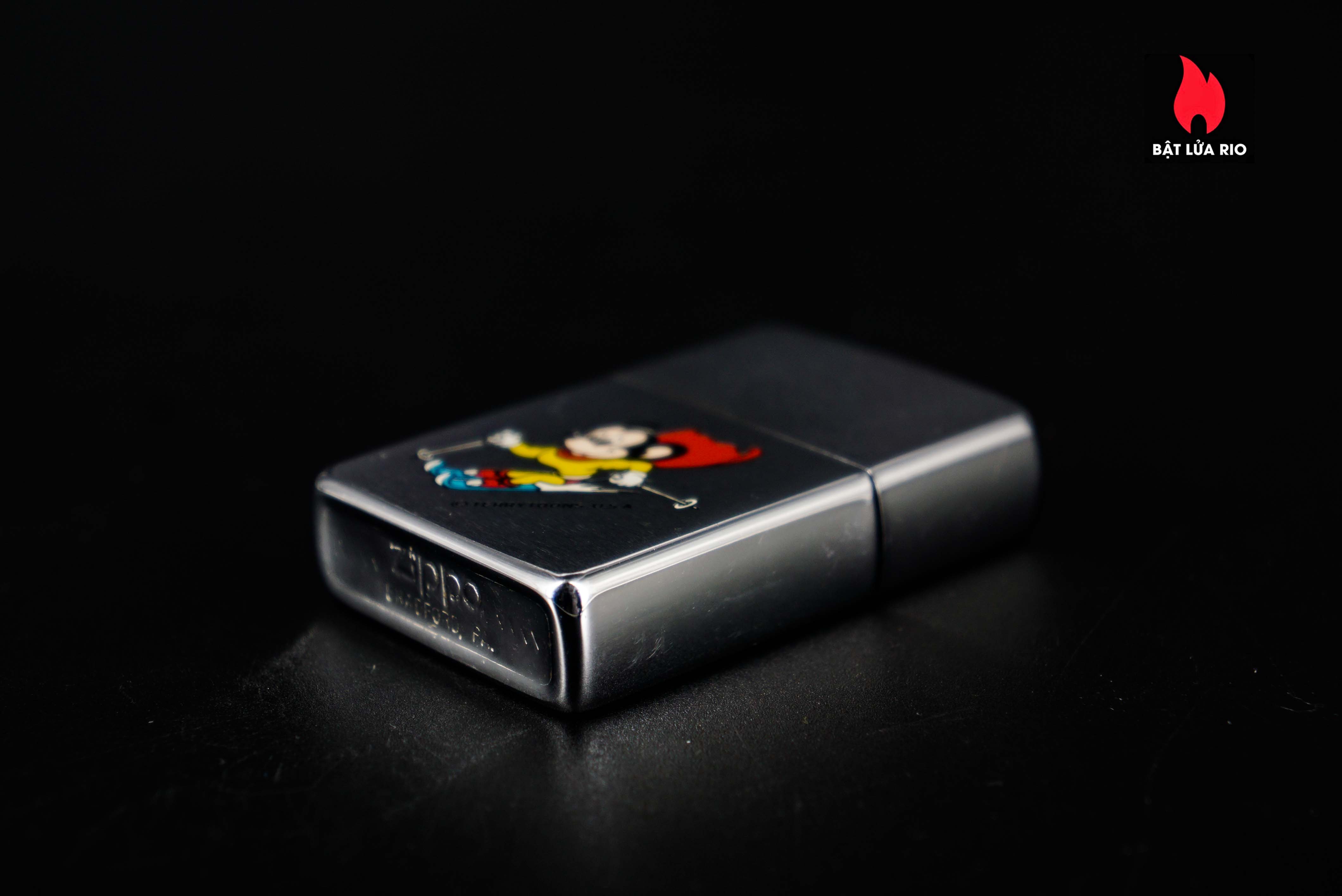 Zippo Xưa 1982 – Mighty Mouse skiing - By Terrytoons