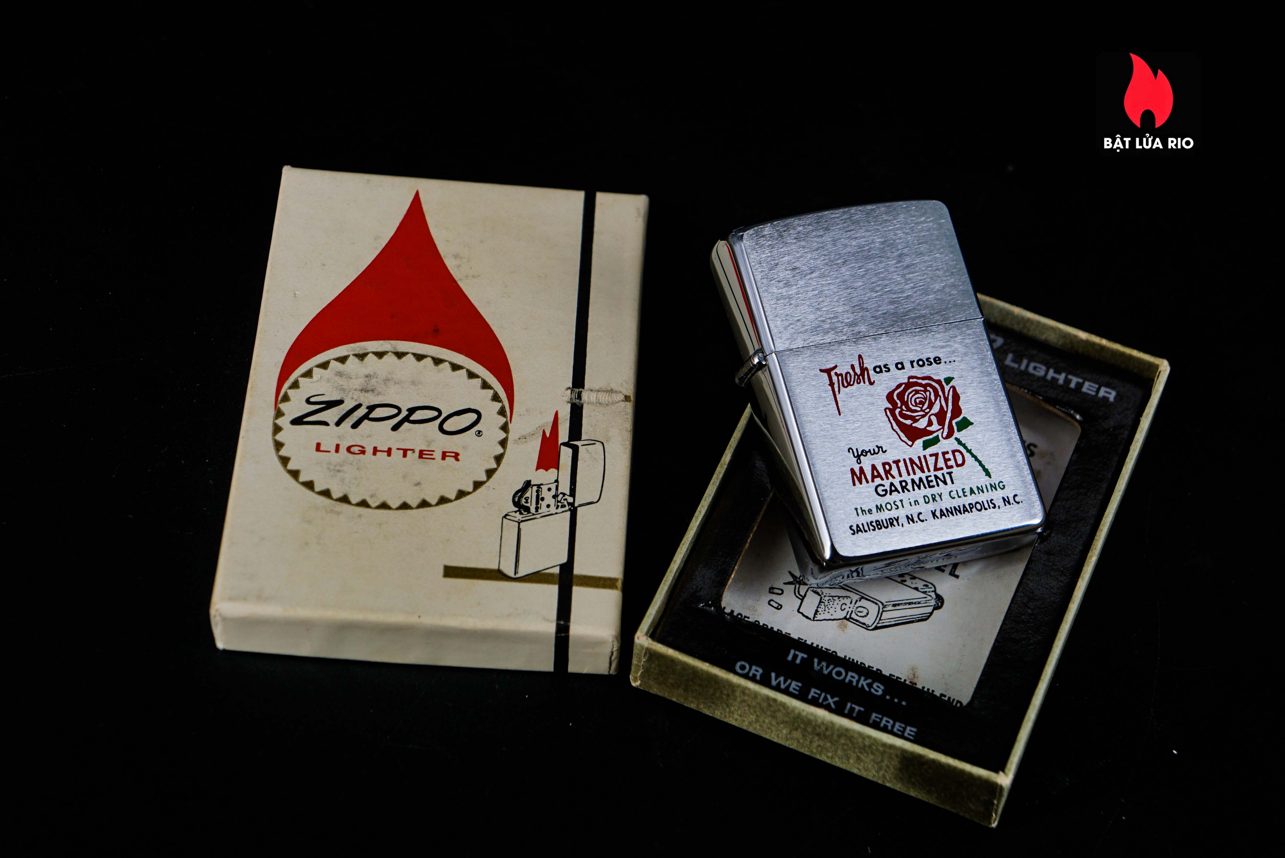 Zippo Xưa 1965 – One Hour Martinizing – Fresh As A Rose
