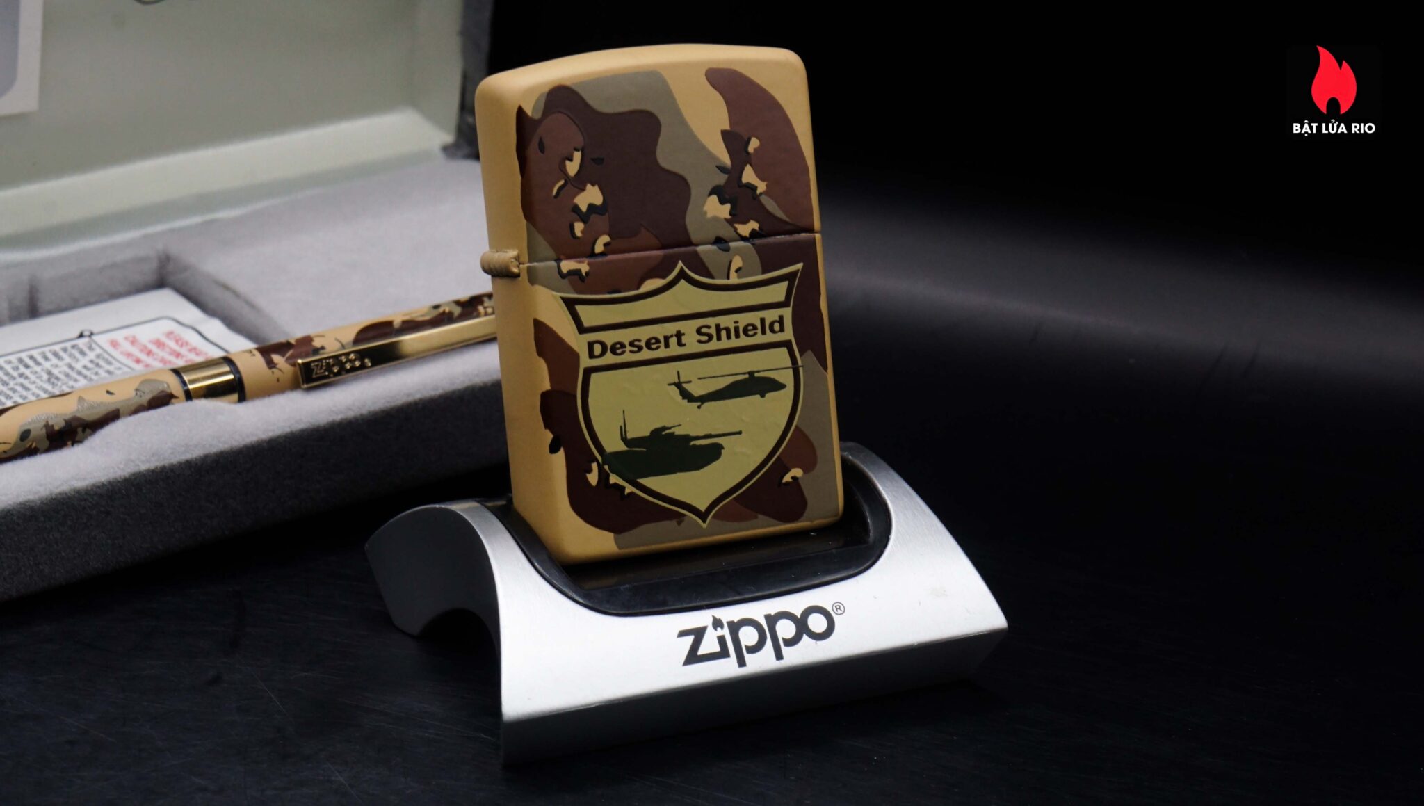 Zippo Set 1990 – Pen Lighter – Desert Shield