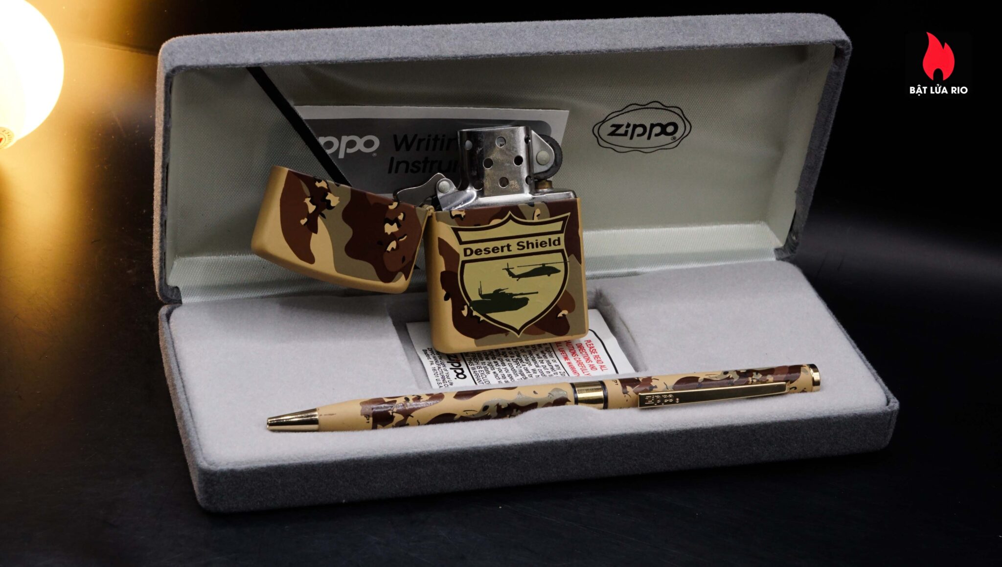 Zippo Set 1990 – Pen Lighter – Desert Shield