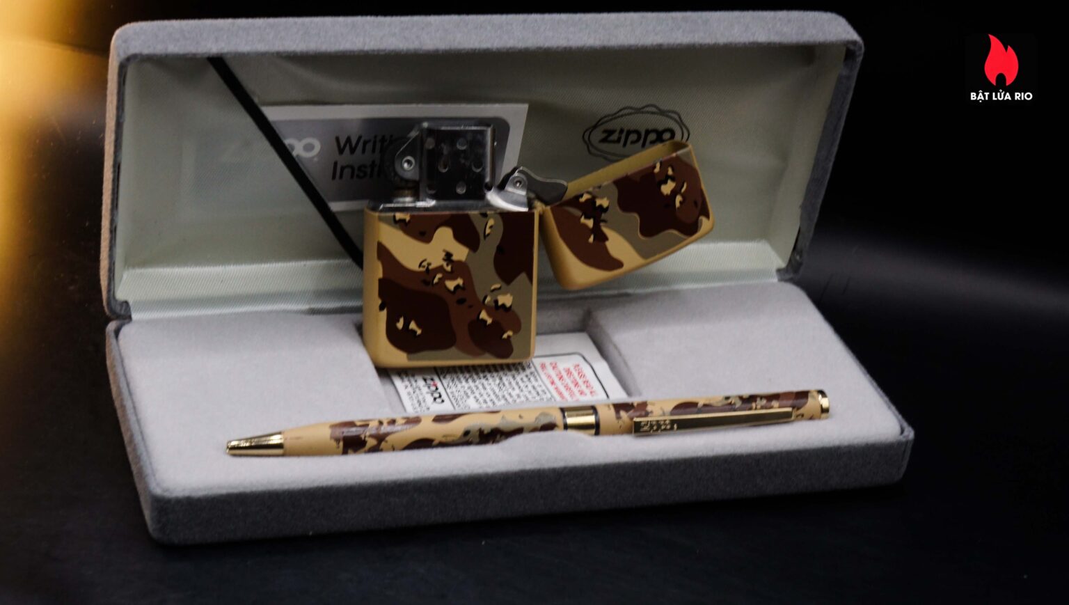 Zippo Set 1990 – Pen Lighter – Desert Shield